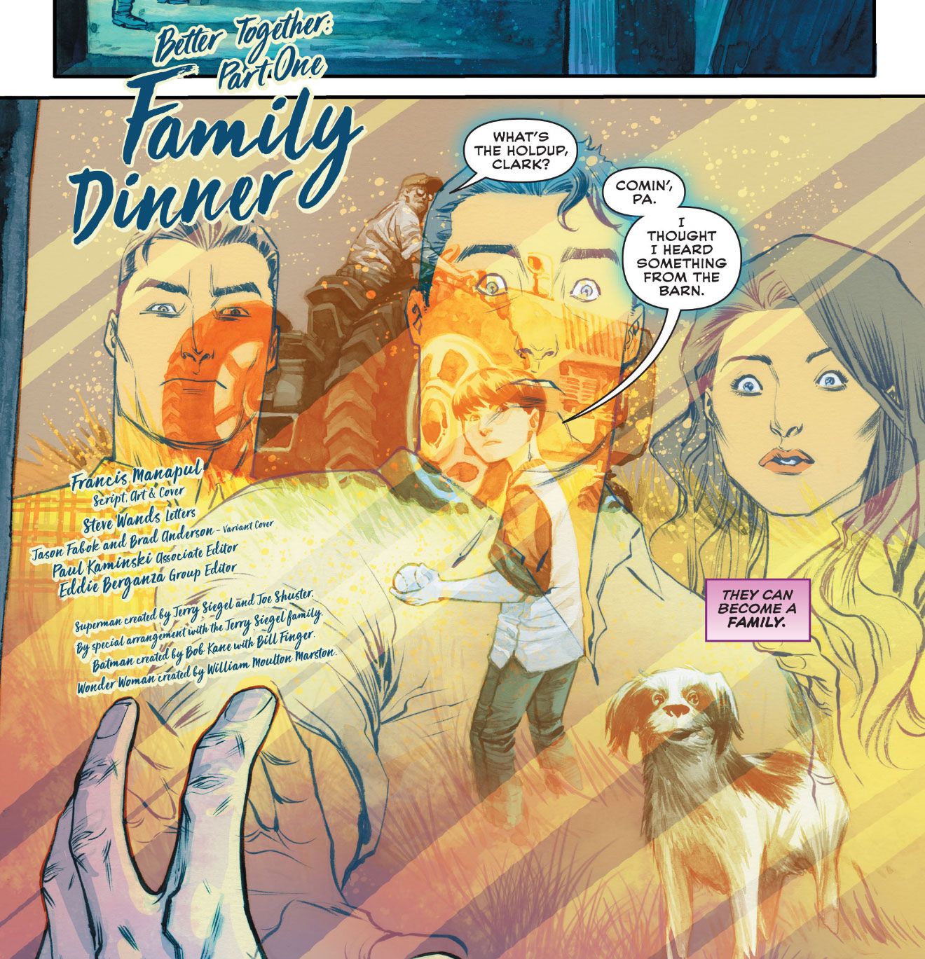 DC's Trinity Share Dinner in Issue #1, But Dessert is Rather Odd