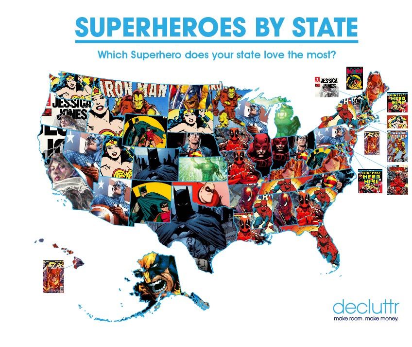 Which Superhero Does Each State Love Most? New Graphic Explains