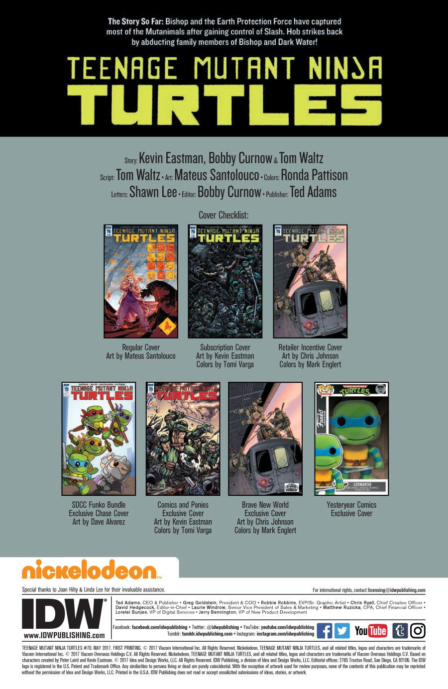 Teenage Mutant Ninja Turtles #70