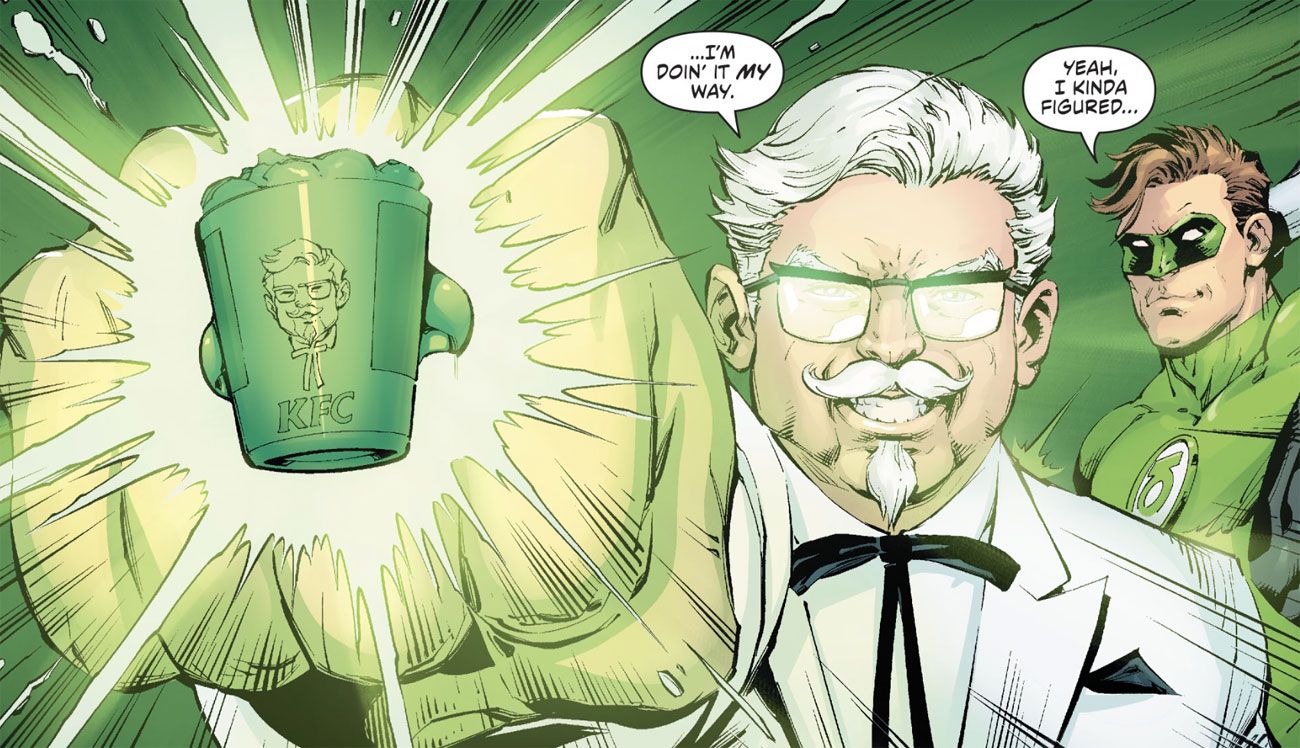 Col. Sanders Teams with Green Lantern in KFC Comic