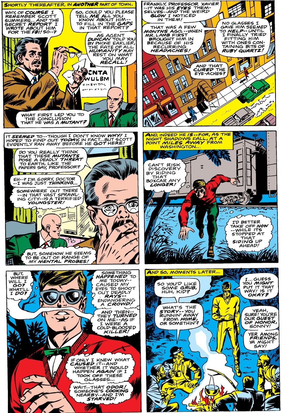 When Did Cyclops' Ruby Quartz Lenses Debut?