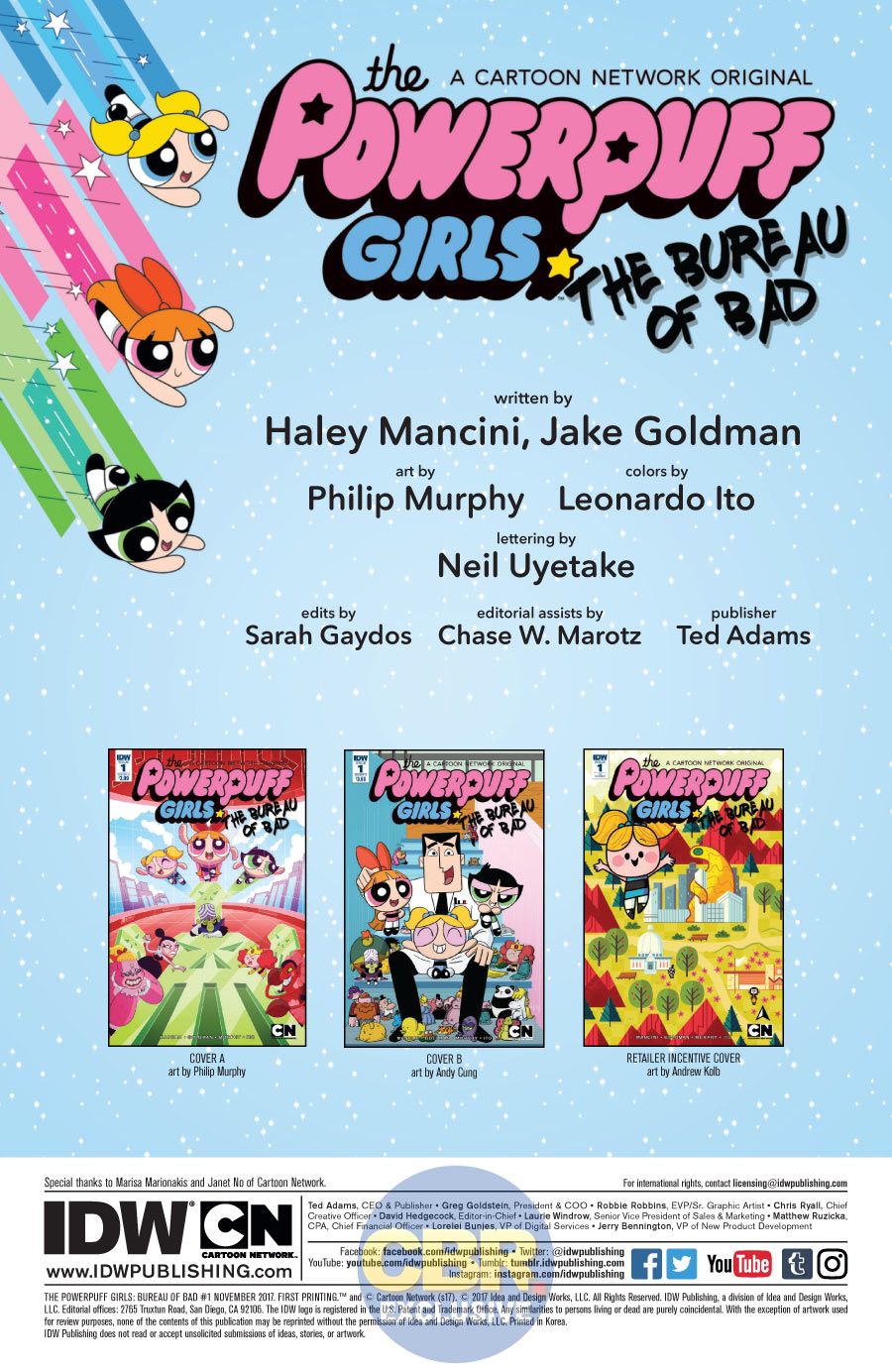 EXCLUSIVE: Powerpuff Girls: The Bureau of Bad #1 by Haley Mancini, Jake ...