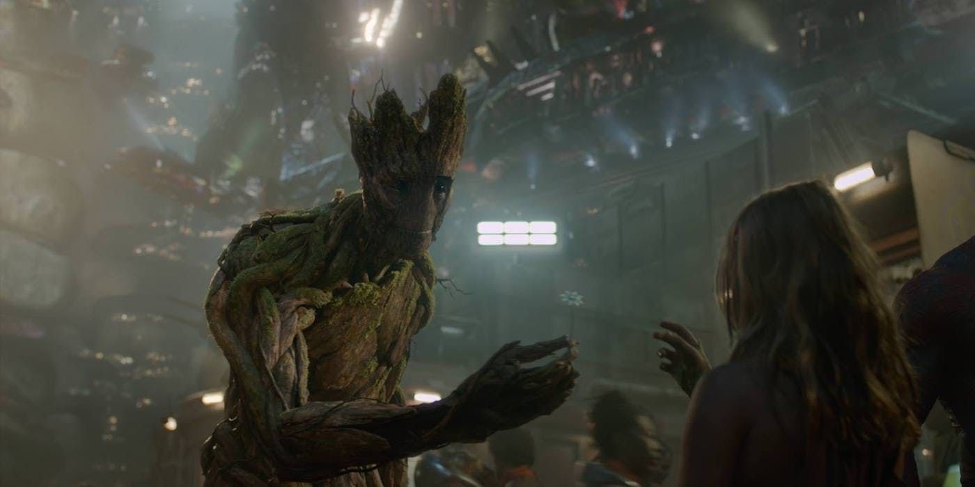 Frankenstein Inspired Guardians of the Galaxy Groot Scene