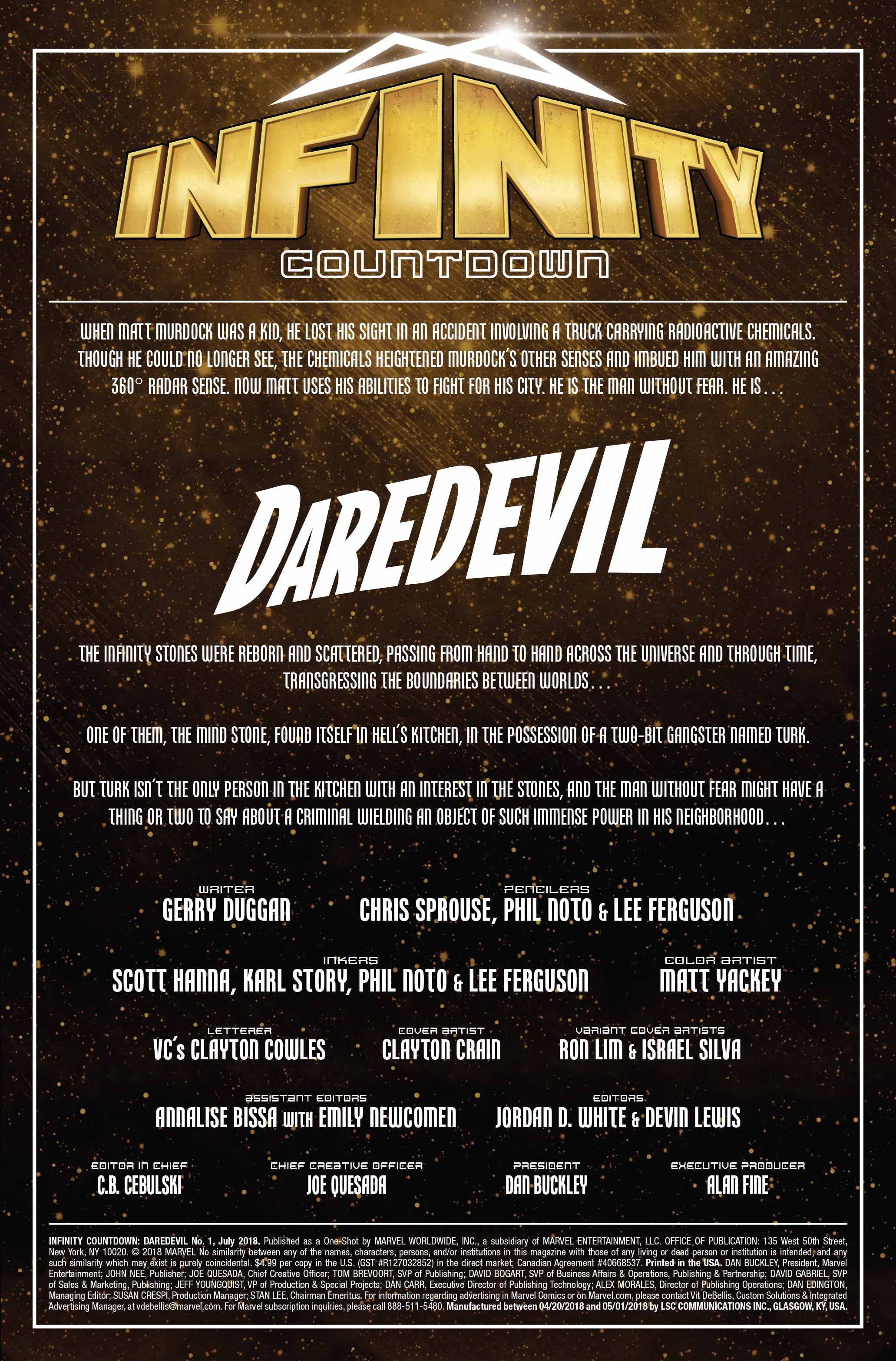 PREVIEW: Infinity Countdown: Daredevil #1