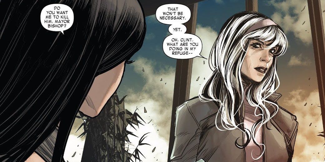 Old Man Hawkeye Introduced Old Woman Hawkeye, aka Kate Bishop