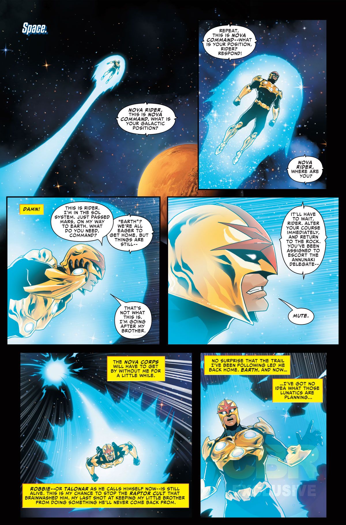 Darkhawk Shocks the Hell Out of Nova in Infinity Countdown Preview