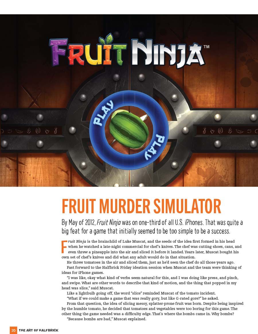 PREVIEW: THE ART OF HALFBRICK: FRUIT NINJA, JETPACK JOYRIDE AND BEYOND
