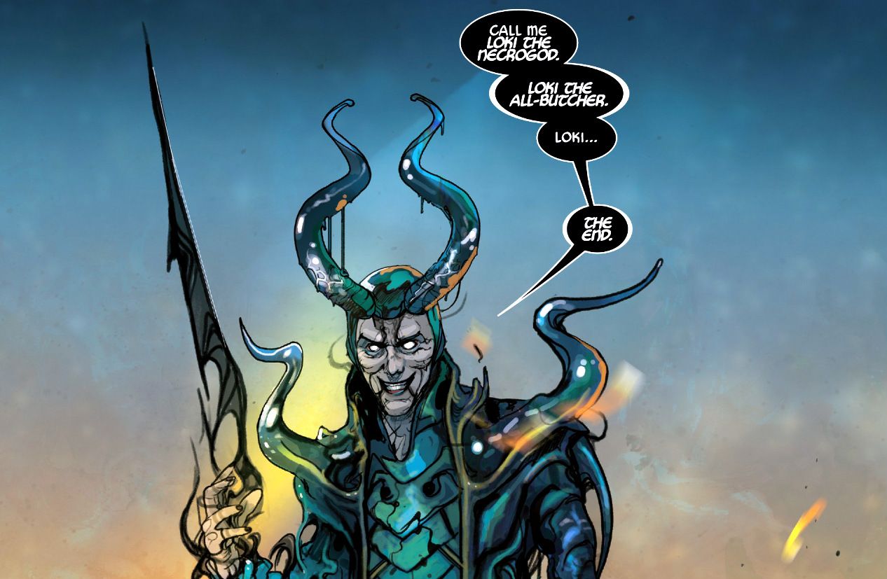 Loki Acquires All-Black, the Necrosword in Thor #6