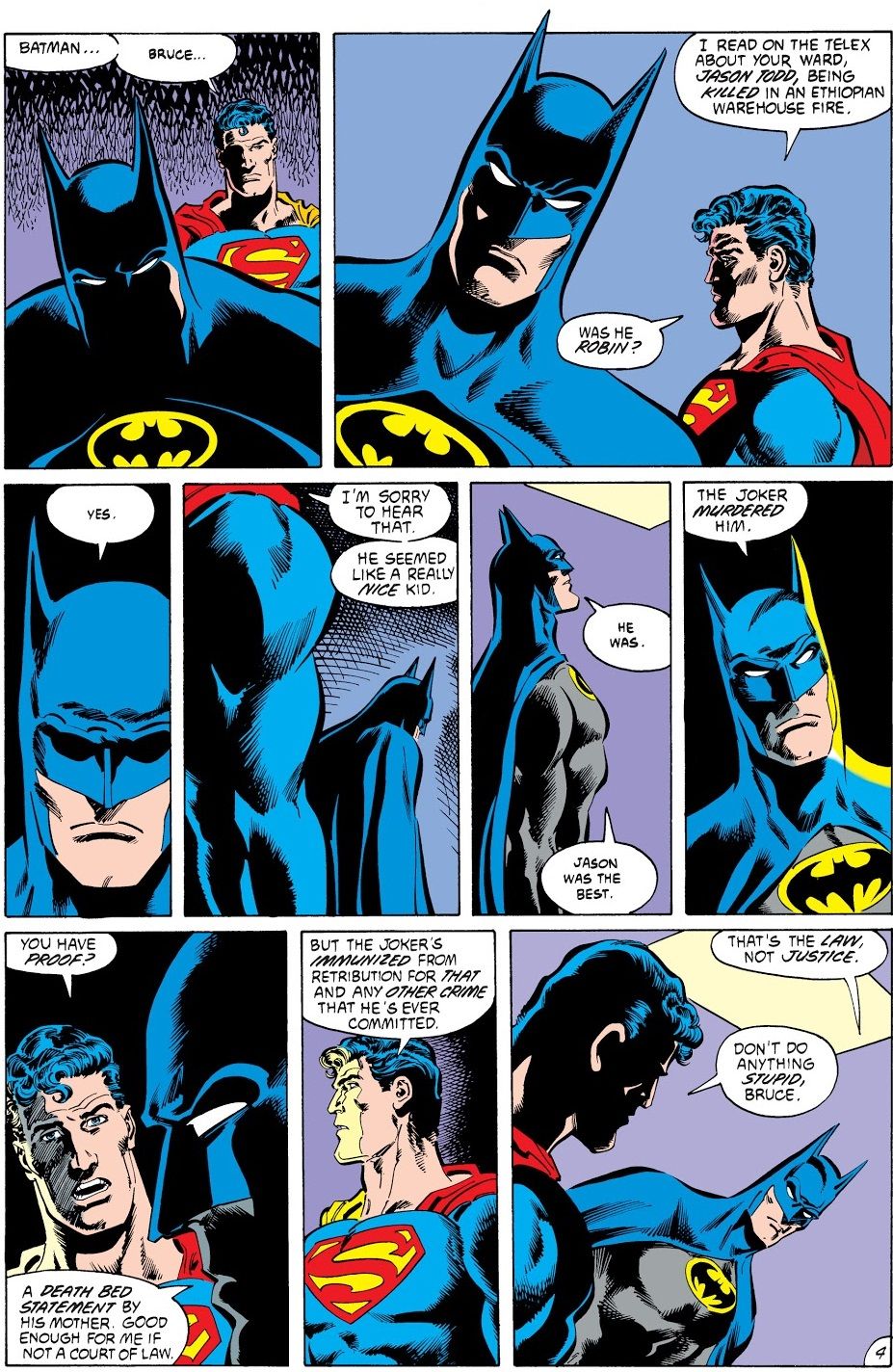 How Did Batman React to Jason Todd's Death at the Time?