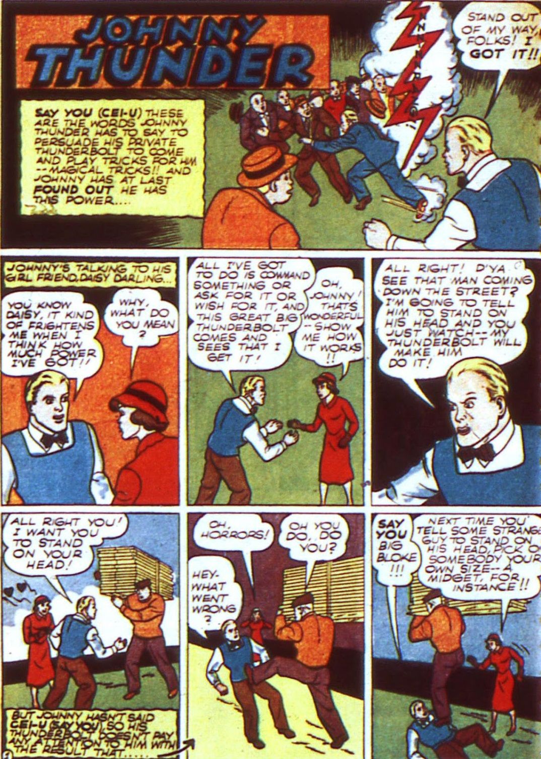 When Did Johnny Thunder Realize That 'Cei-U' Was His Magic Word?