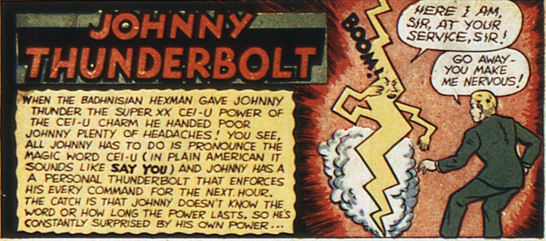 When Did Johnny Thunder Realize That 'Cei-U' Was His Magic Word?