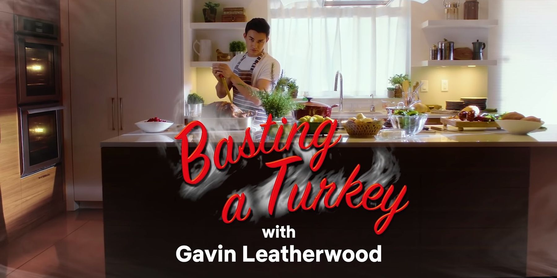 Sabrina's Nick Scratch Seductively Bastes a Turkey