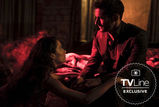 Tom Ellis' Lucifer Meets Inbar Lavi's Eve in Season 4 First Look