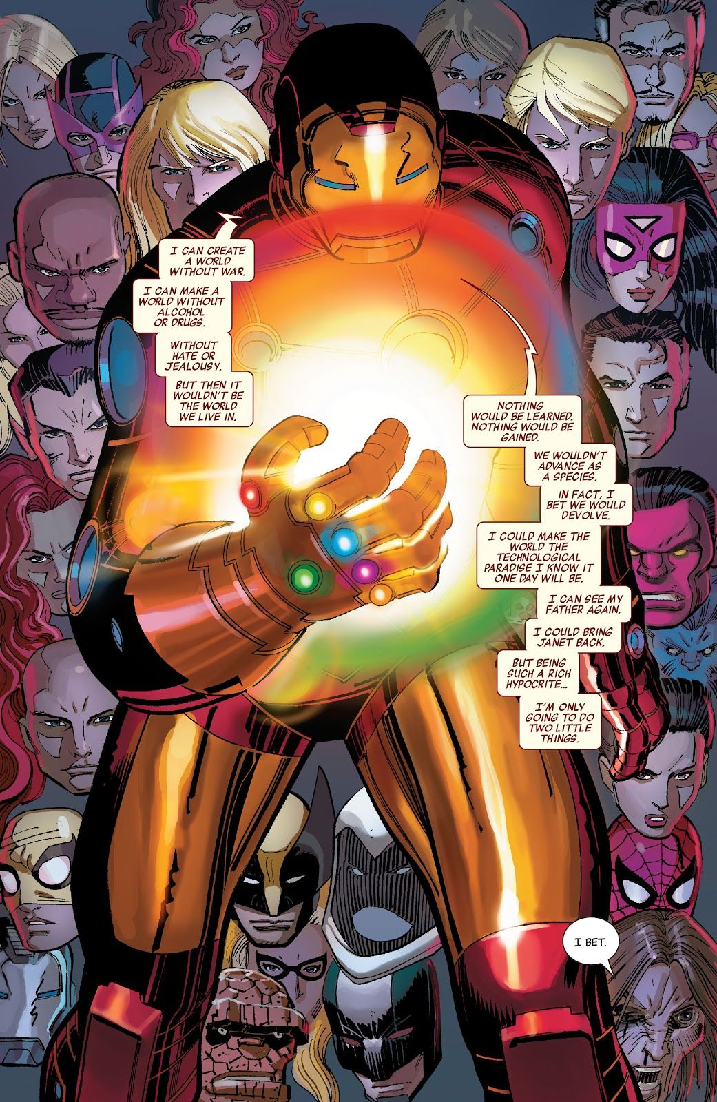 The First Time That Iron Man Wielded the Infinity Gauntlet