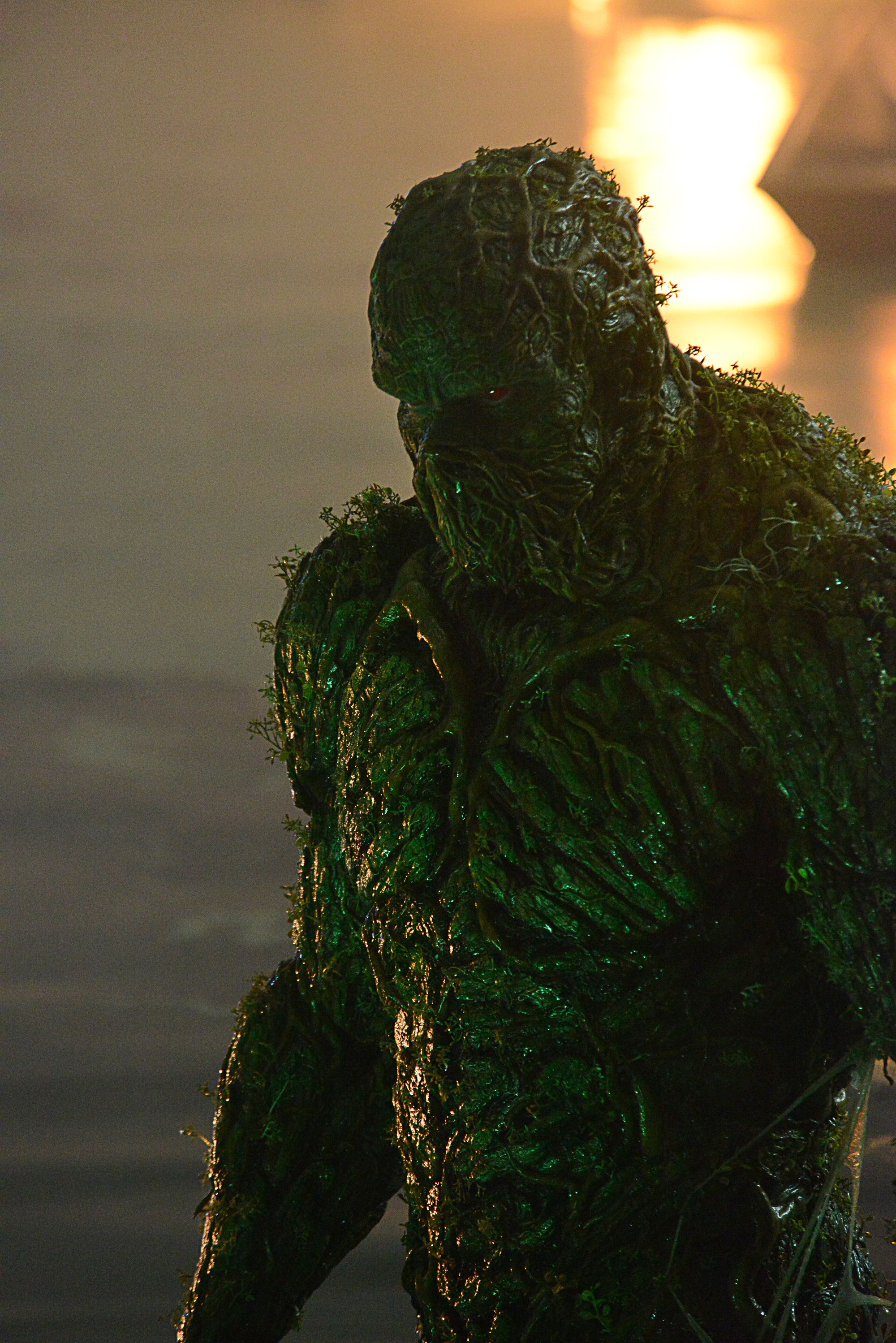 New Swamp Thing Photos Unleash Alec Hollands Inner Monster