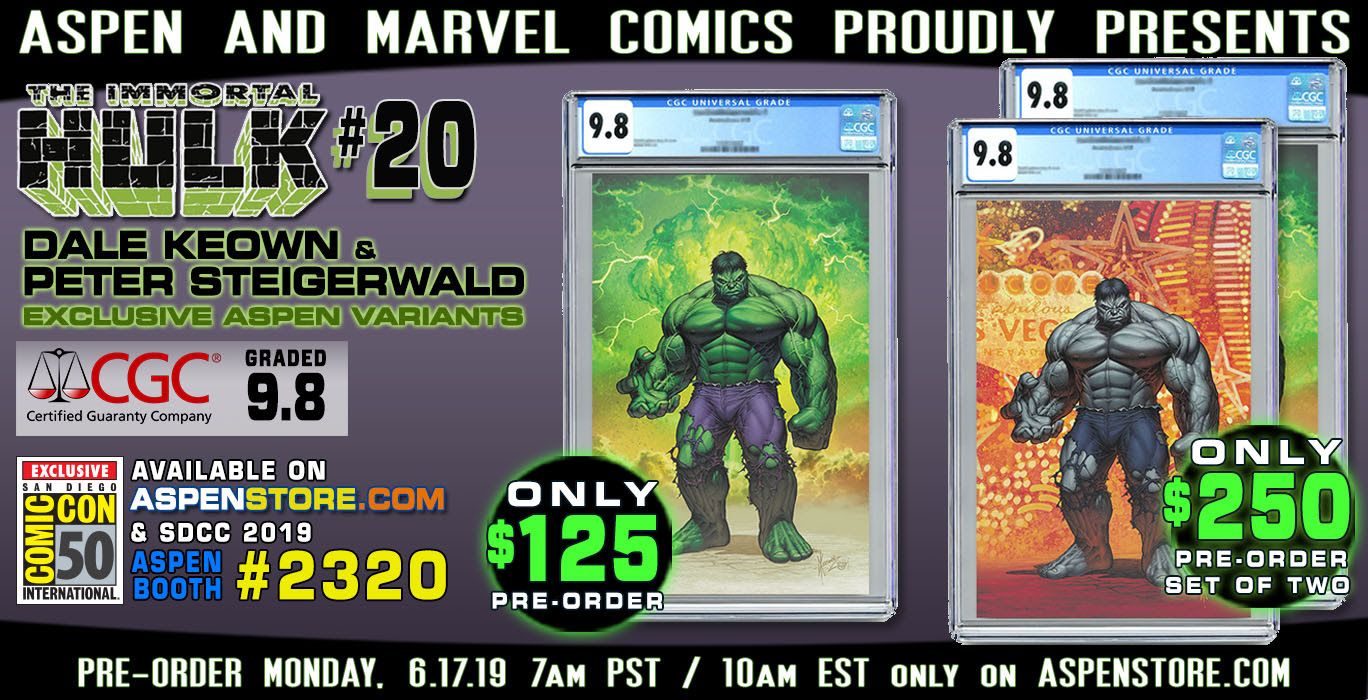 Marvel Teams Up With Aspen for Immortal Hulk, Black Cat Variants