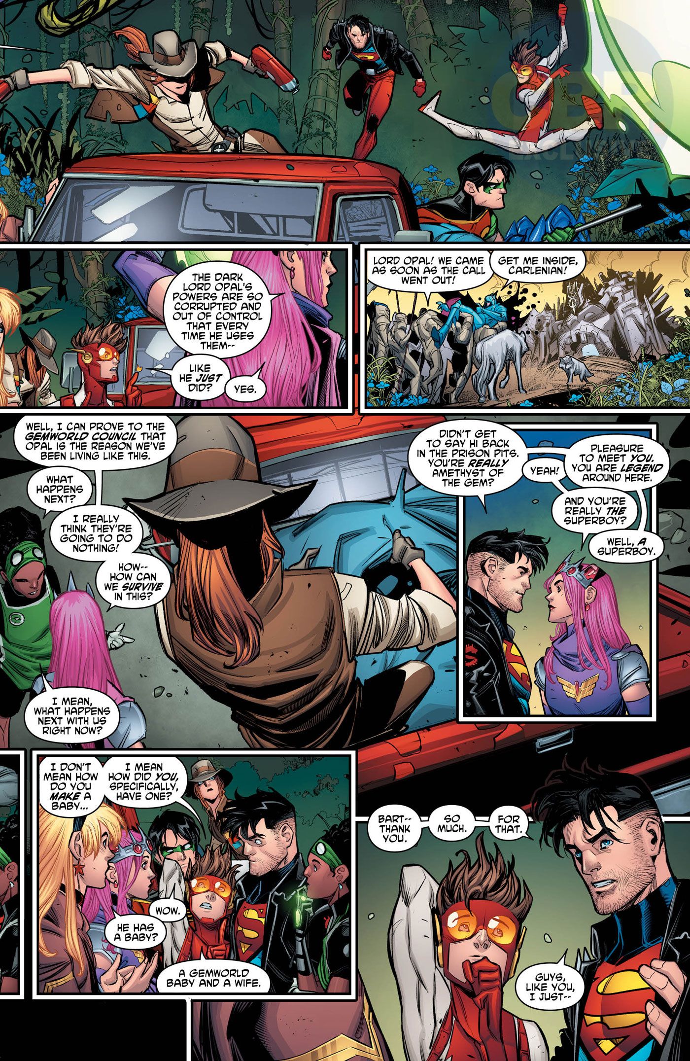 Impulse Tells Young Justice About Superboy's Wife and Baby