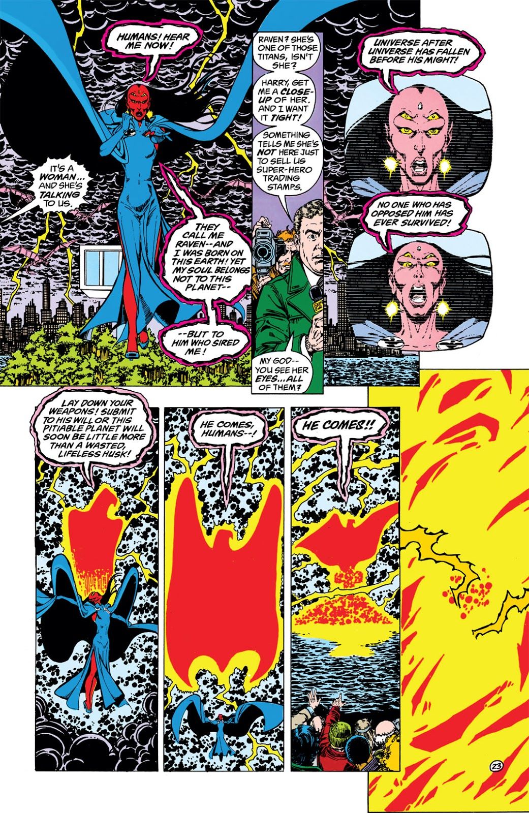 How George Perez's Changing Art Style Became a Teen Titans Plot Point