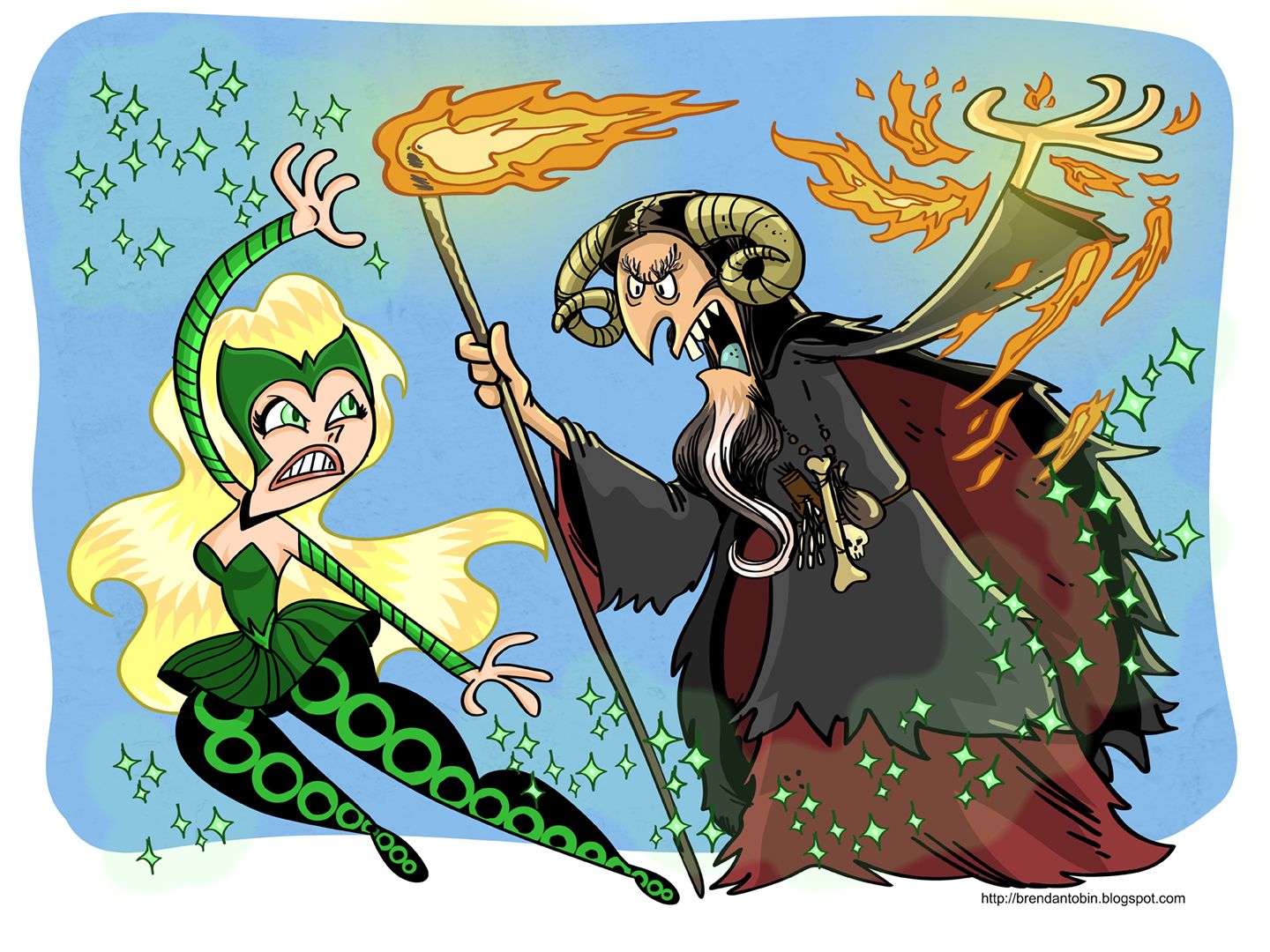 Line it is Drawn: Sorcerers Having Magical Battles!