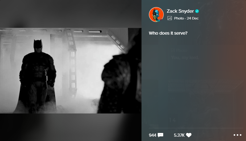 Zack Snyder Shares Images from Justice League Cut Scenes