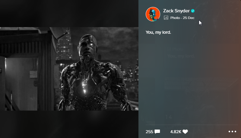 Zack Snyder Shares Images from Justice League Cut Scenes