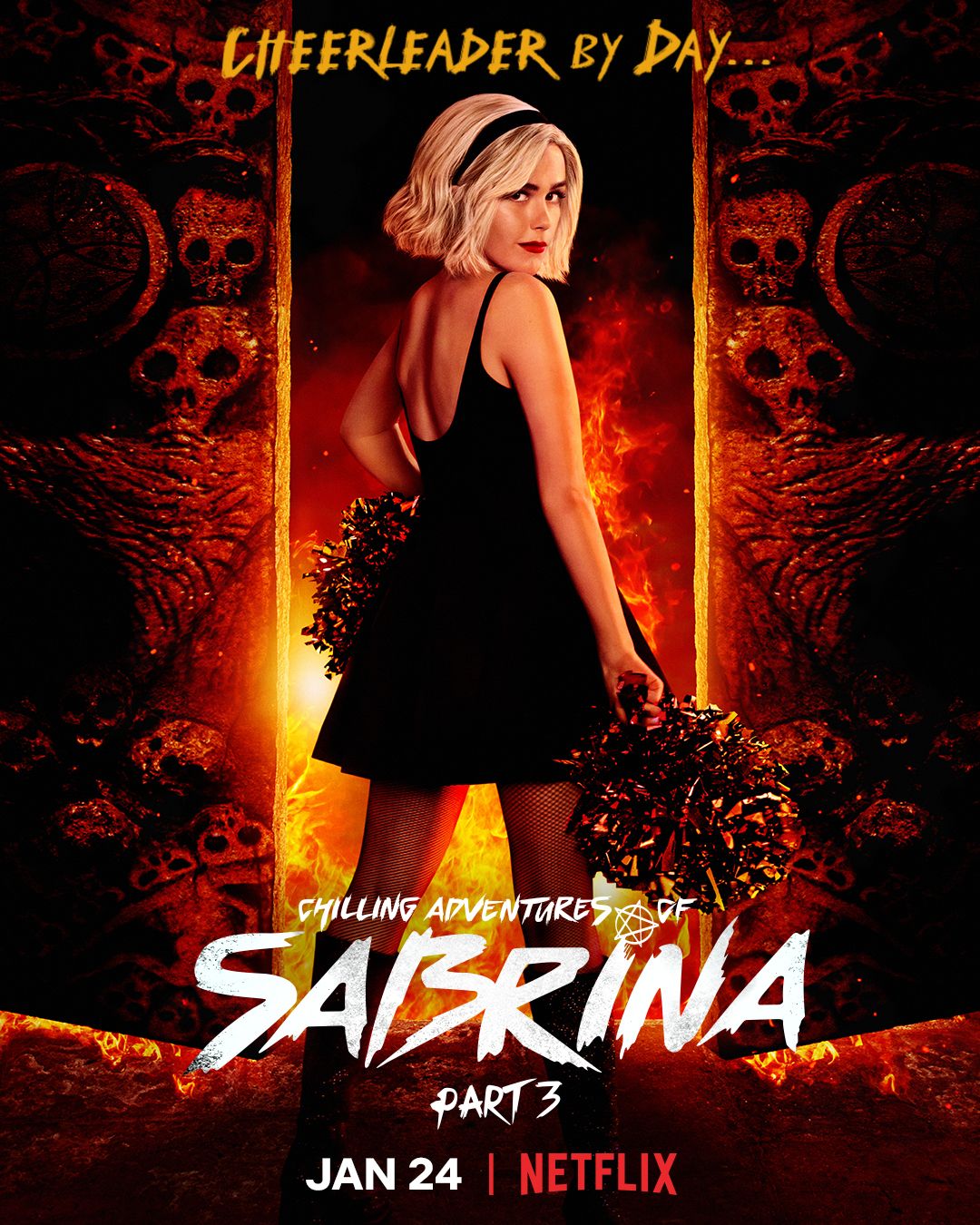 Sabrina Cheers for Chilling Adventures' Third Season in Hellish Poster