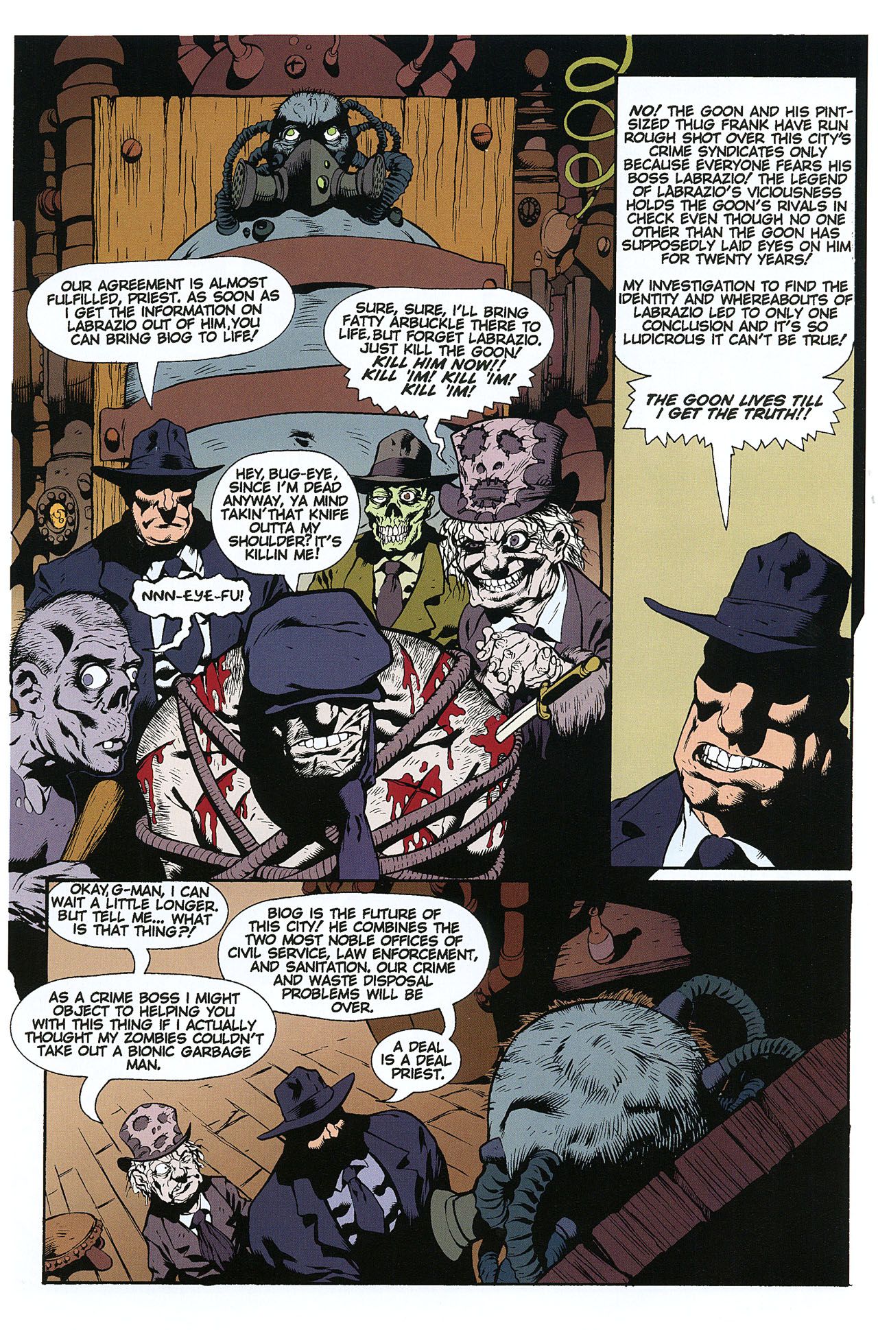 The Goon's Friend, Franky, Has Some Views Regarding Knives and Eyes