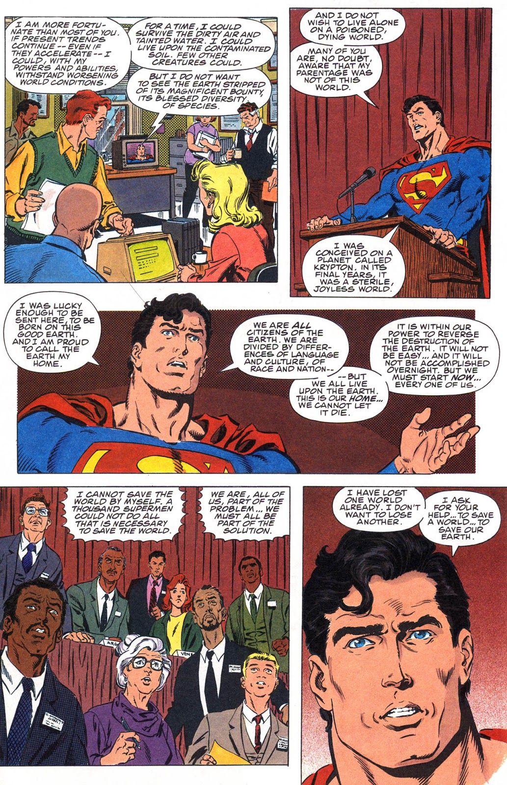 See Superman Celebrate Earth Day Back in 1991!