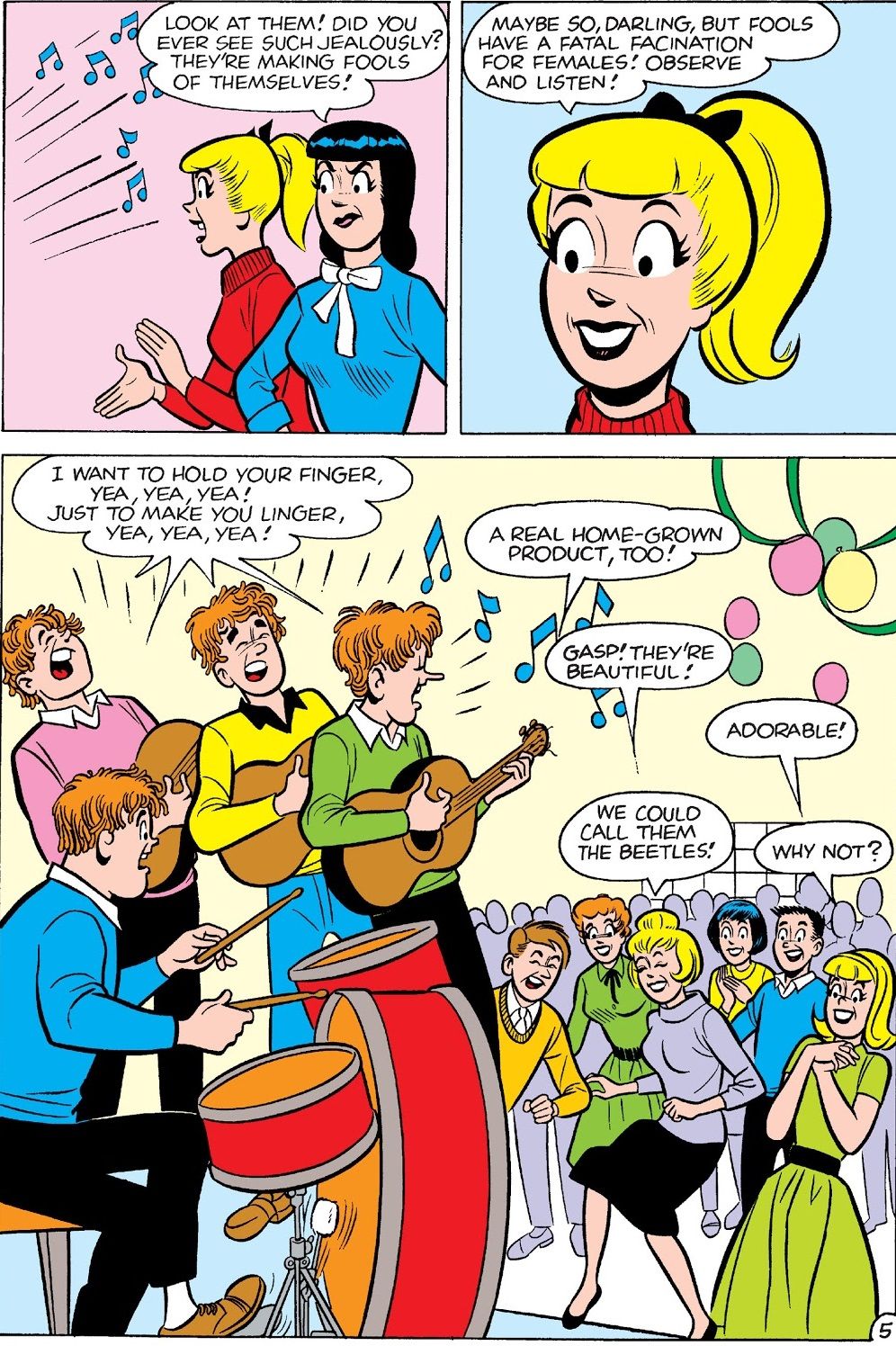 Beatles Wigs Sure Were Common in Comics During the 1960s, Huh?