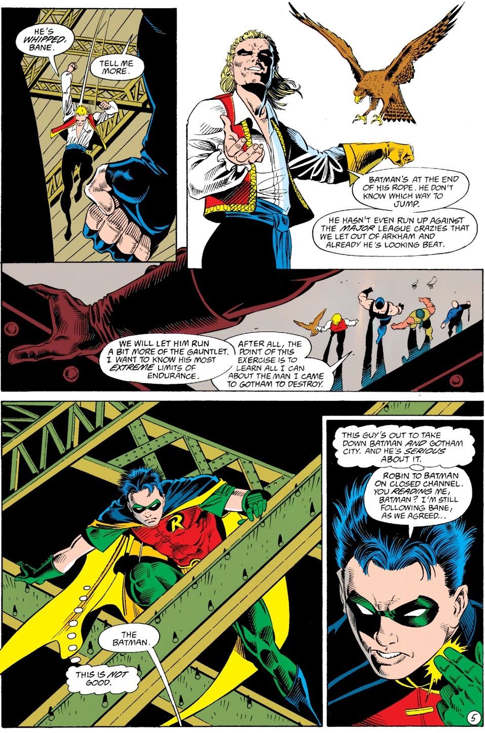 Robin Is Stuck in the Middle of Bane and Killer Croc as Knightfall ...