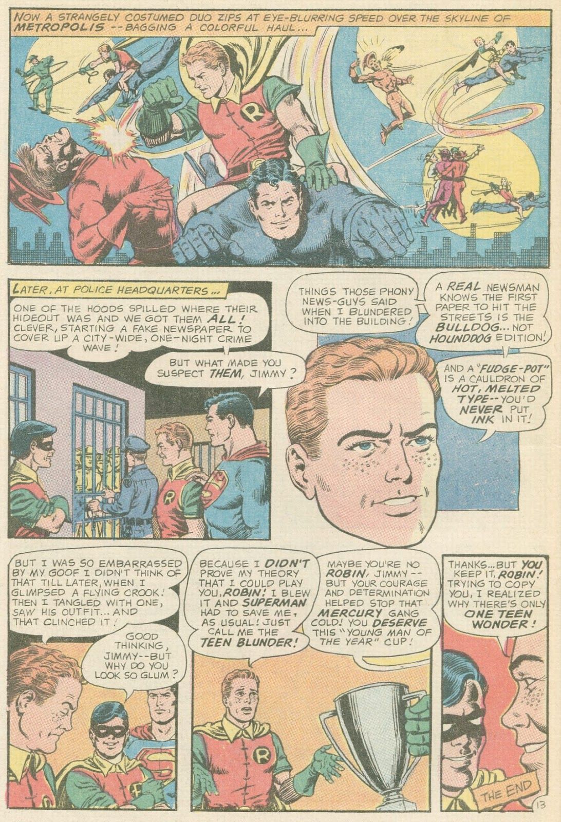 That Time Jimmy Olsen Became Robin to Prove Some Dumb Point