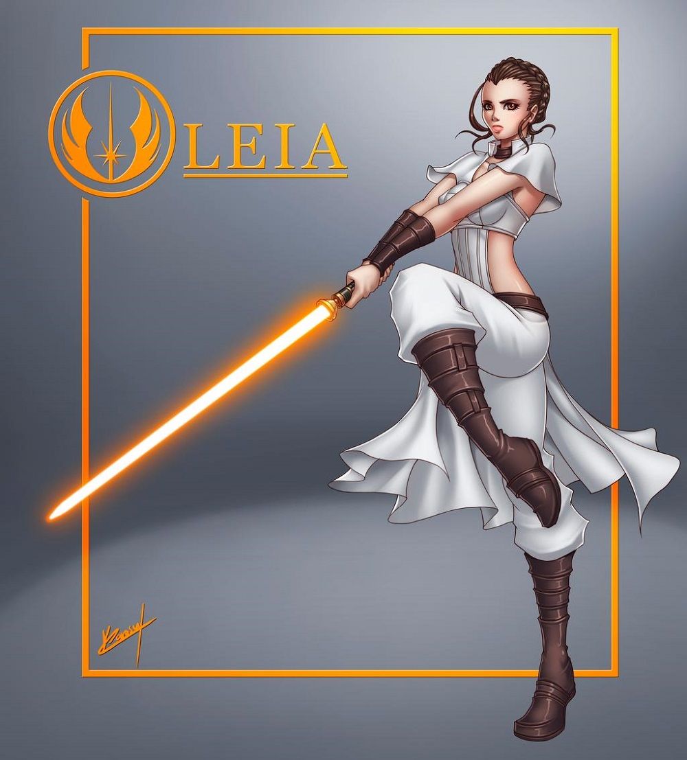 10 Beautiful Fan Art Pieces Of Leia As A Jedi