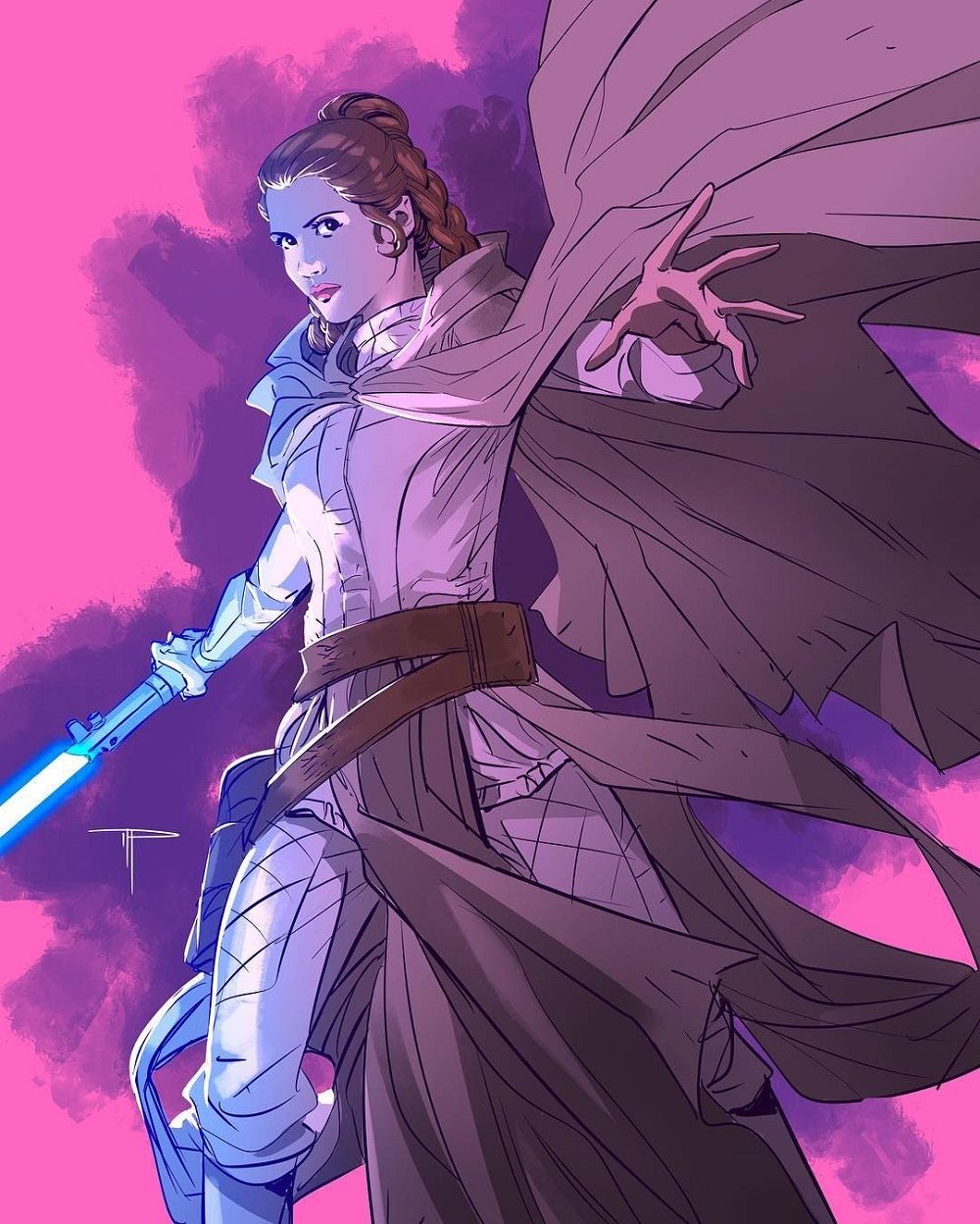 10 Beautiful Fan Art Pieces Of Leia As A Jedi