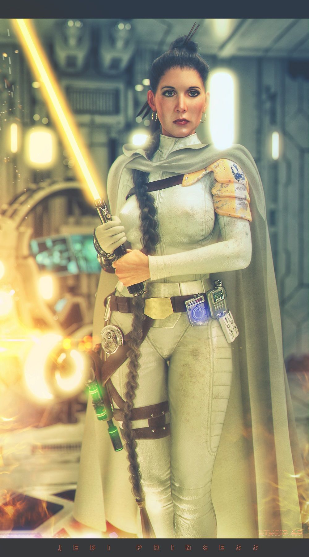 10 Beautiful Fan Art Pieces Of Leia As A Jedi