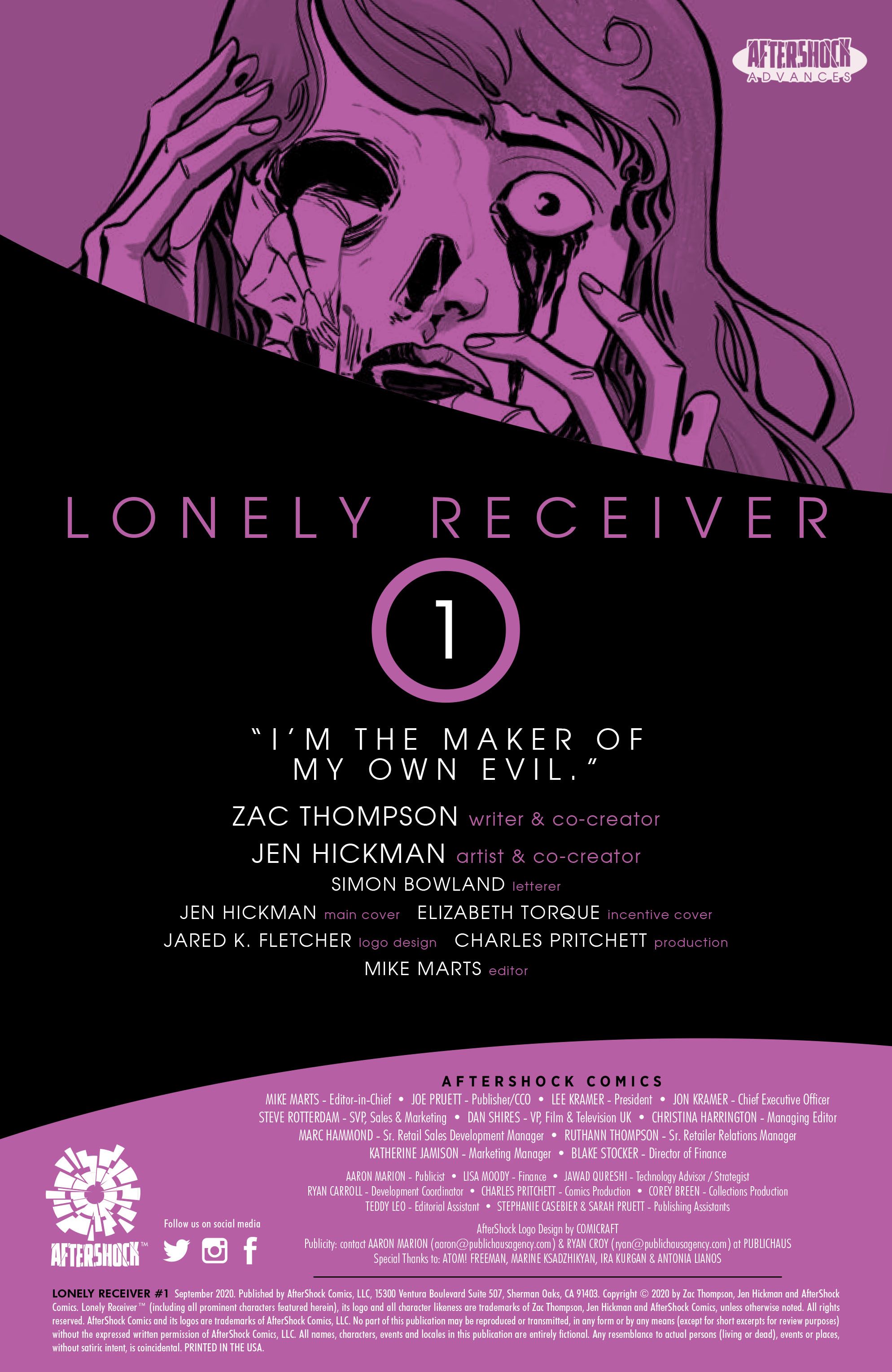 PREVIEW: Lonely Receiver #1