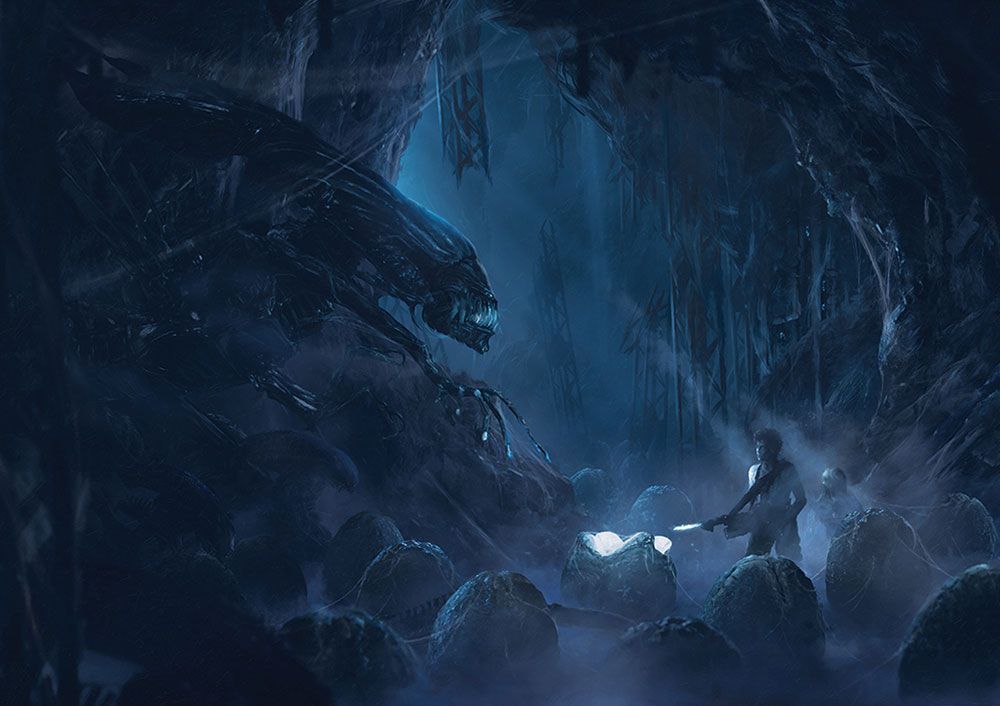 Alien Hive Concept Art 3D Printable Sci Fi Alien Hive Set