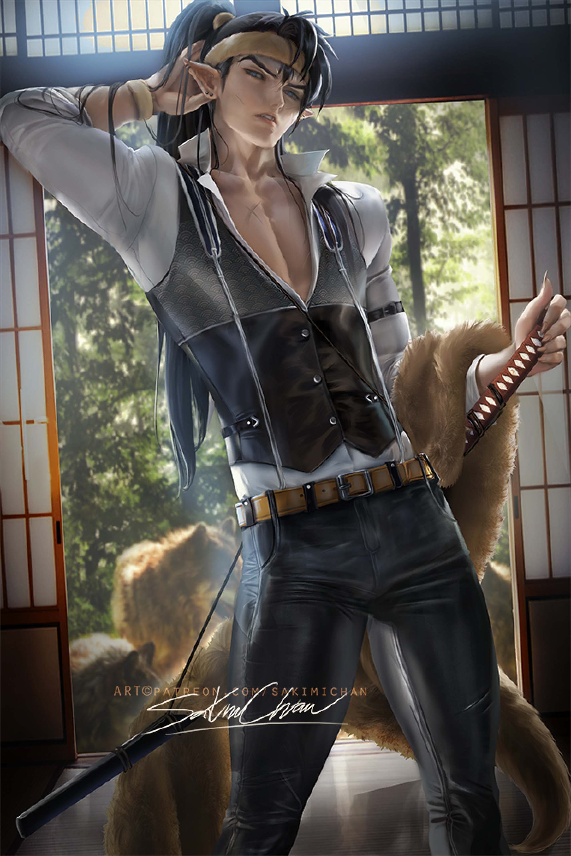 Koga Wolf Demon Modern Clothes Ensemble Stars Undead Cosplay Costume
