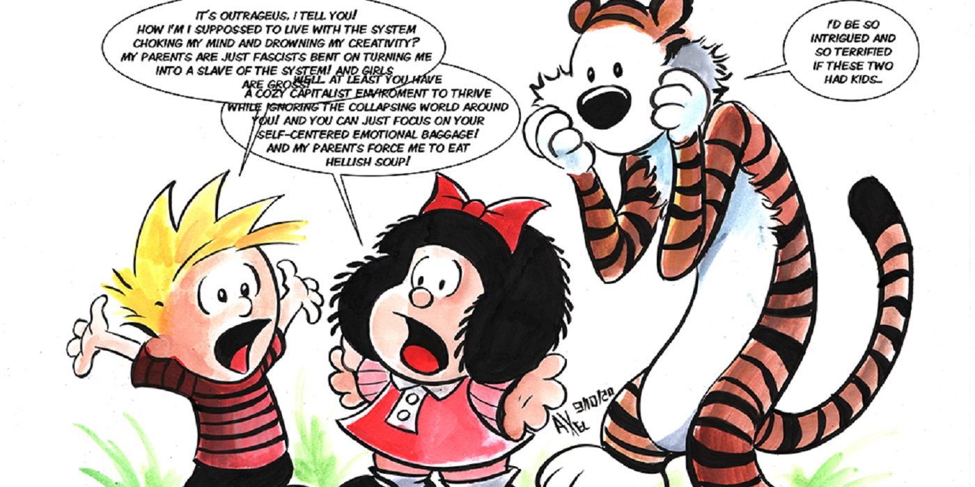 Line It Is Drawn: Mafalda Teams Up With Comic Book Characters