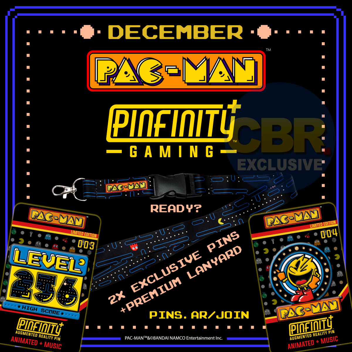 Pac-Man: Pinfinity Launches Augmented Reality Enamel Pins This December