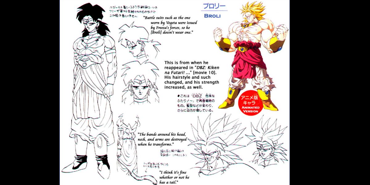 Dragon Ball Concept Art Proves OG Broly Could Have Been Even STRONGER