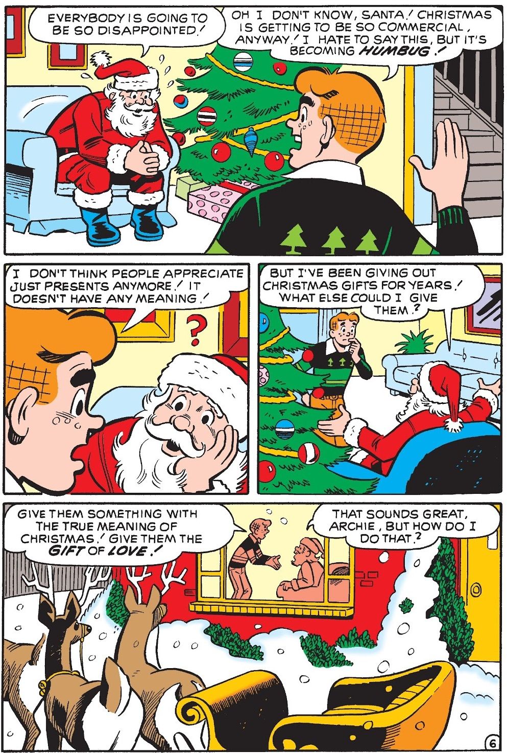 Archie And Santa Claus Get Their Hippie On By Gifting the World 'Love,' Man