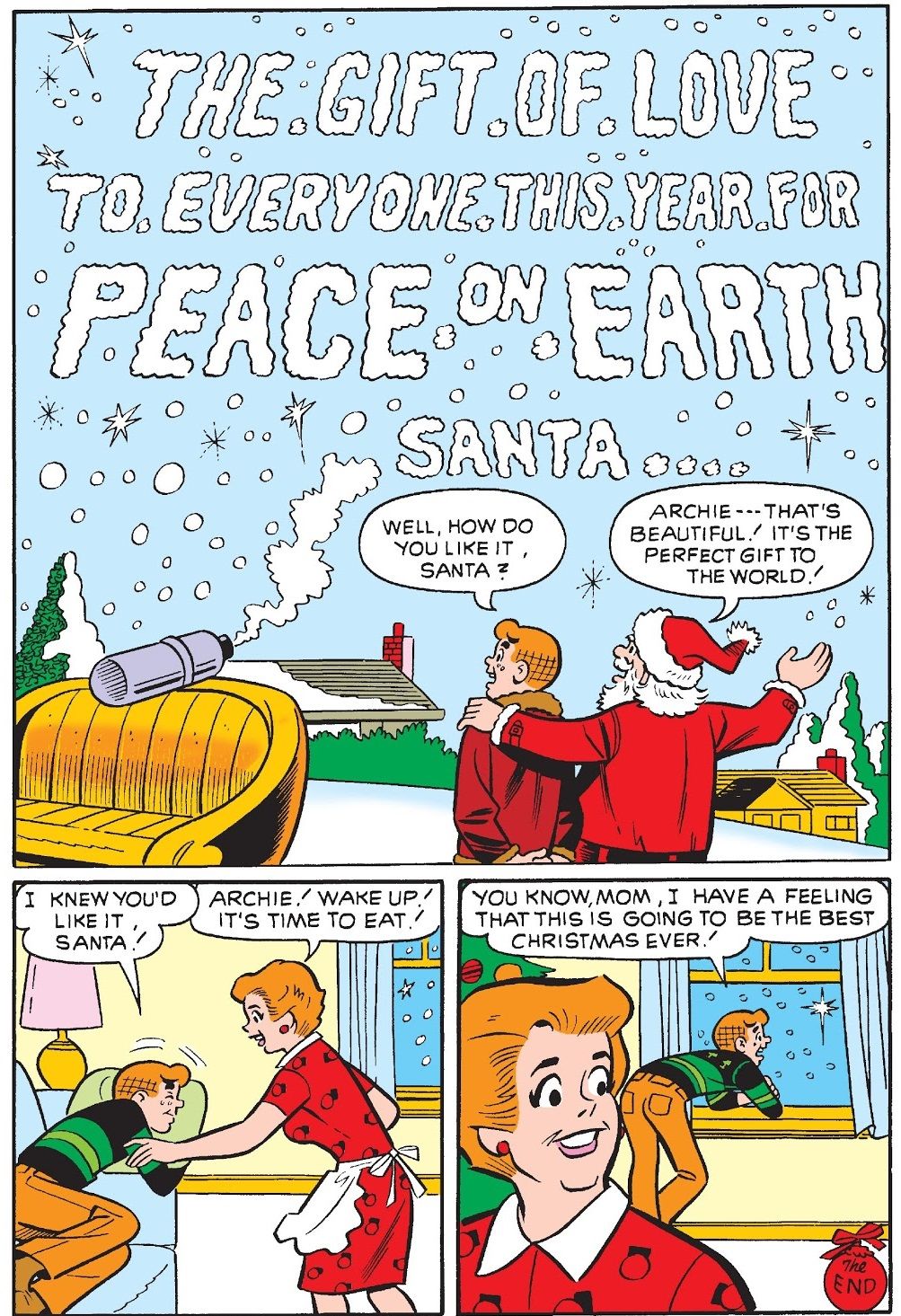 Archie And Santa Claus Get Their Hippie On By Gifting the World 'Love,' Man