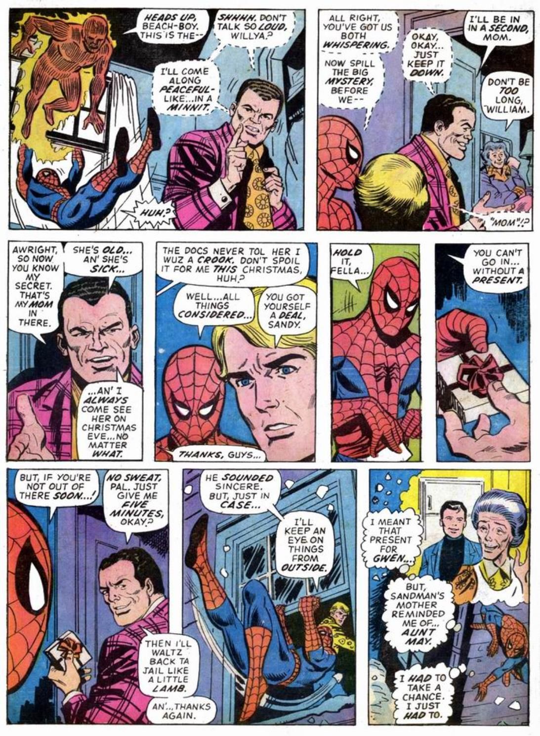 Spider-Man and Human Torch Start Sandman on a Path to Redemption on Xmas