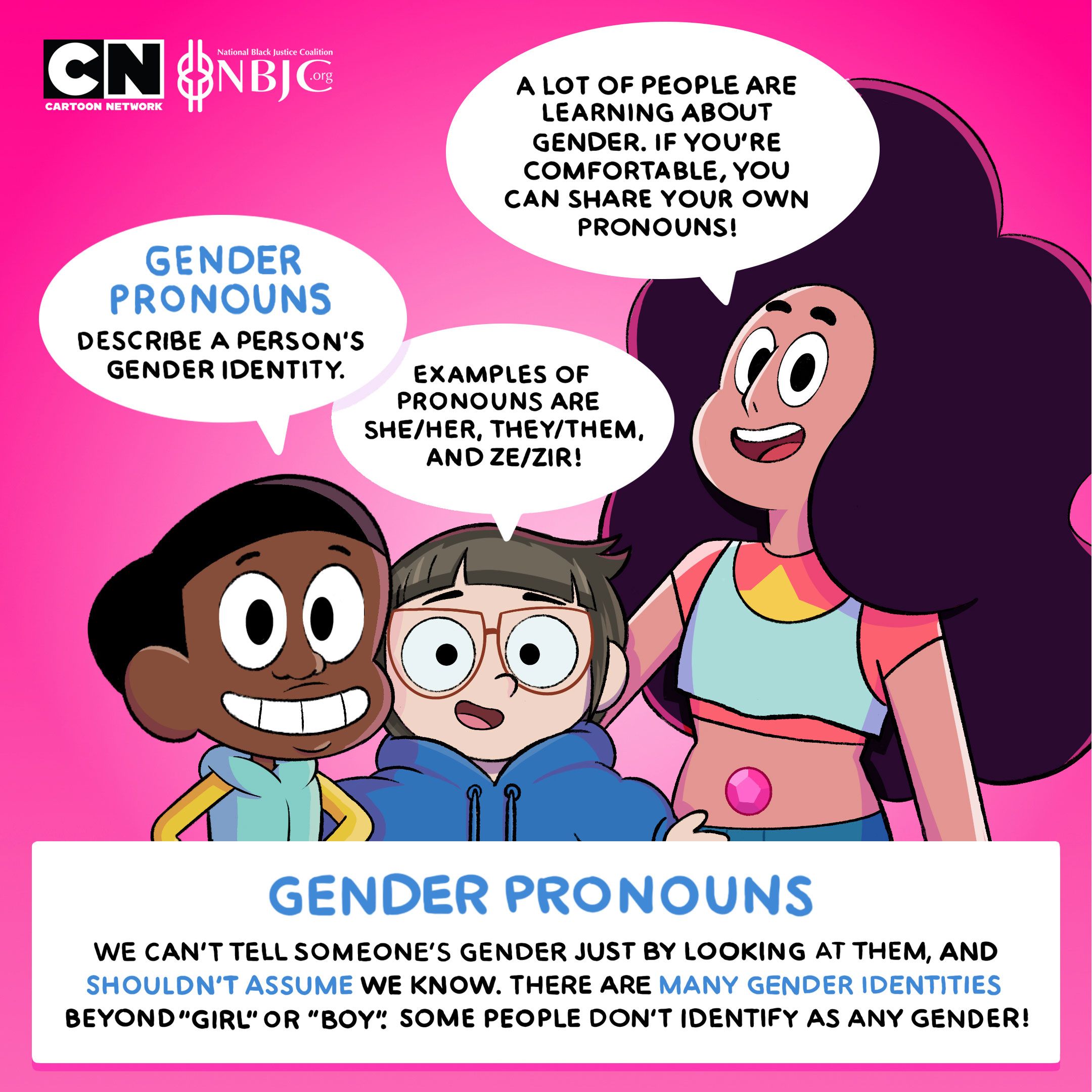 Cartoon Network Teams with NBJC for Gender Pronoun Comic Lesson
