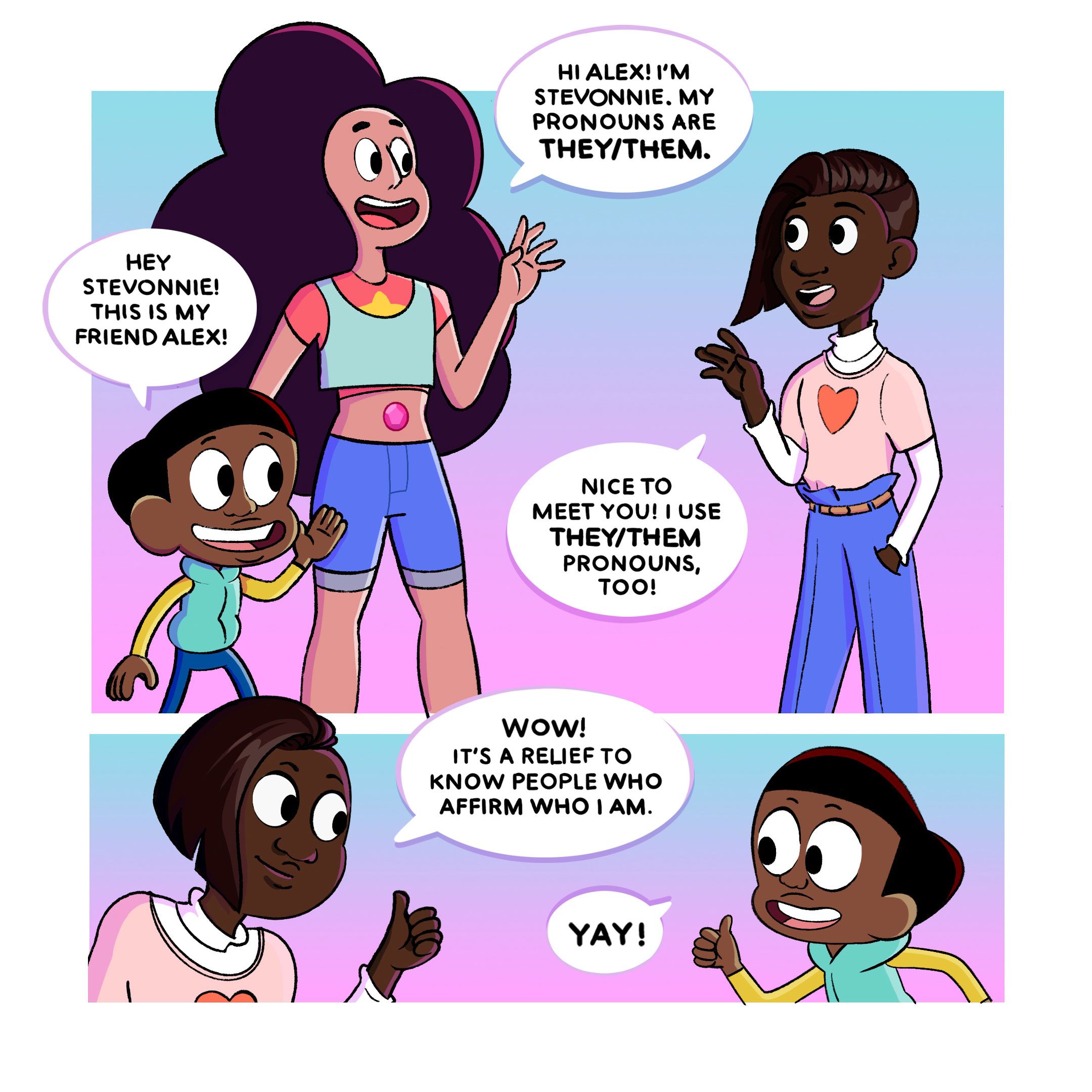 Cartoon Network Teams with NBJC for Gender Pronoun Comic Lesson