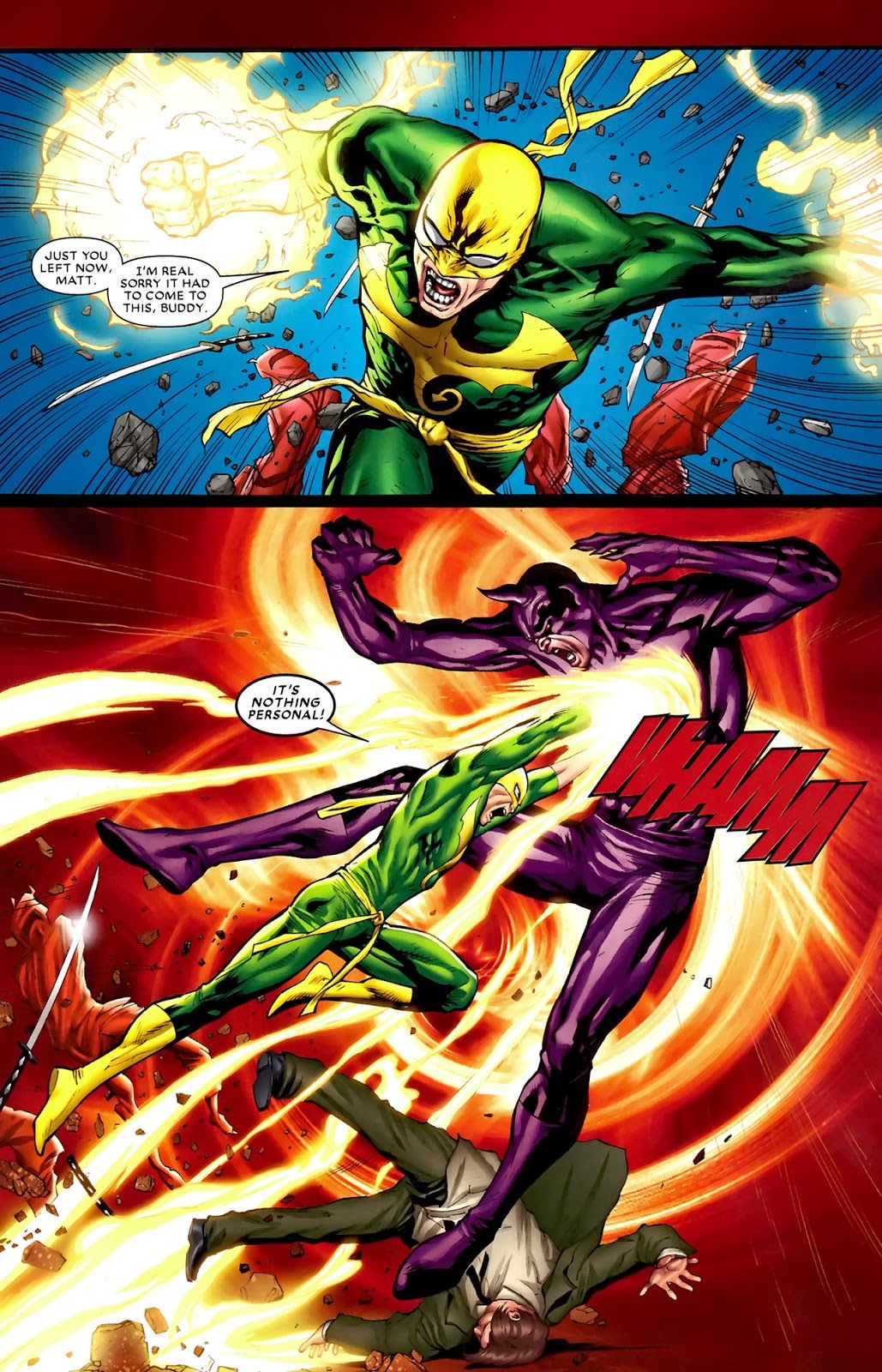 Iron Fist Punched THE HELL Out of Daredevil - Literally!