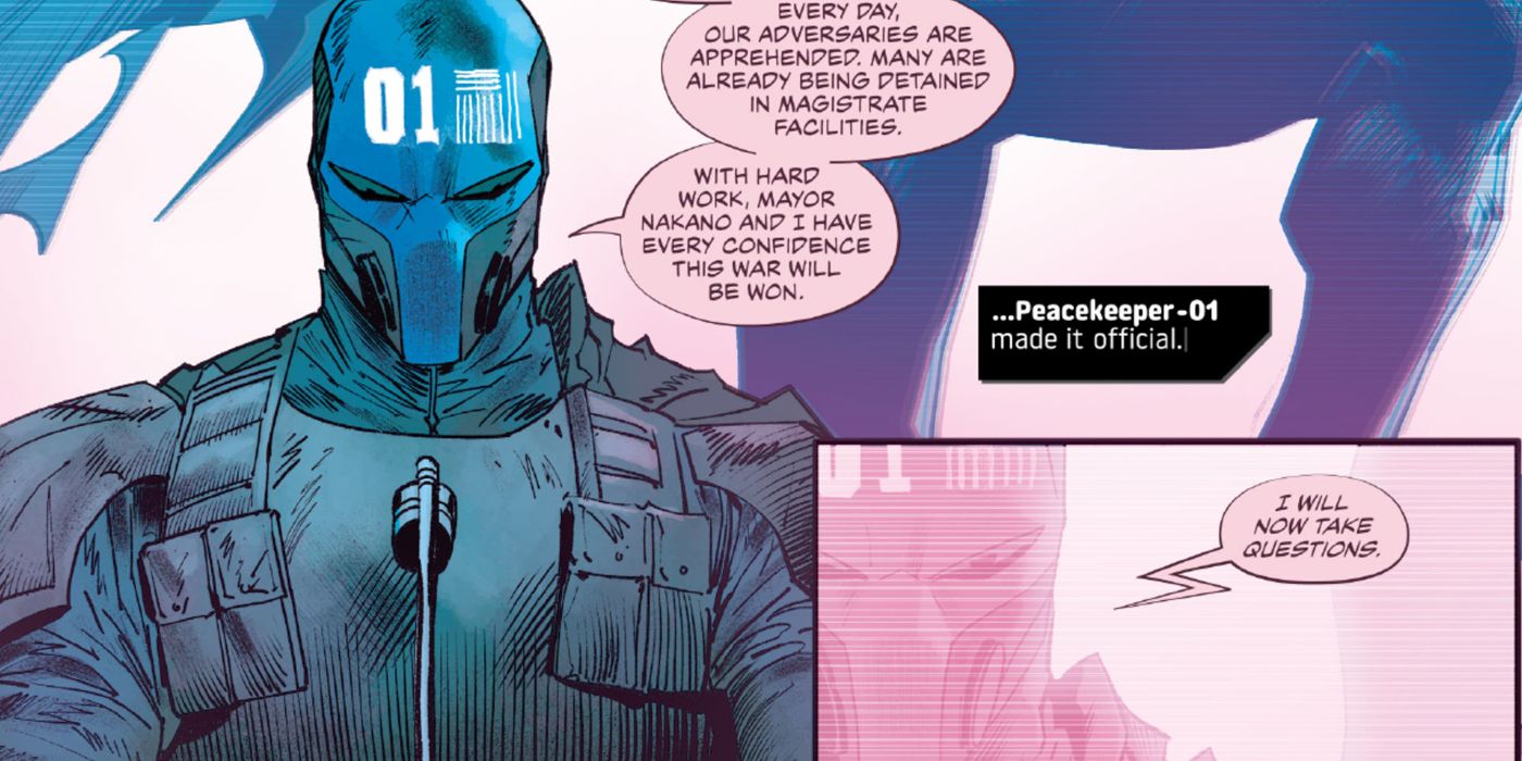 Batman & DC Super-Soldier Peacekeeper-01 Are Headed for a Fight