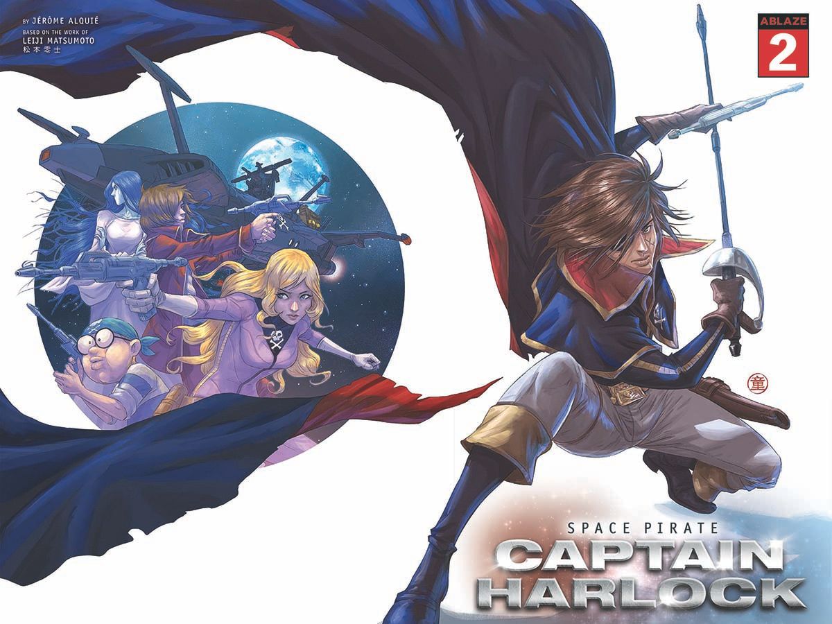 ABLAZE Debuts Stunning Space Pirate Captain Harlock #2 Cover Art