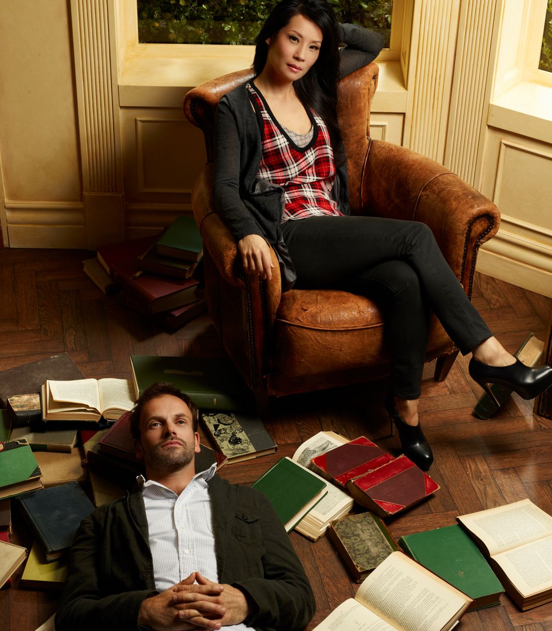Lucy Liu Elementary Stills Elementary: Season 3 : Jonny Lee Miller,