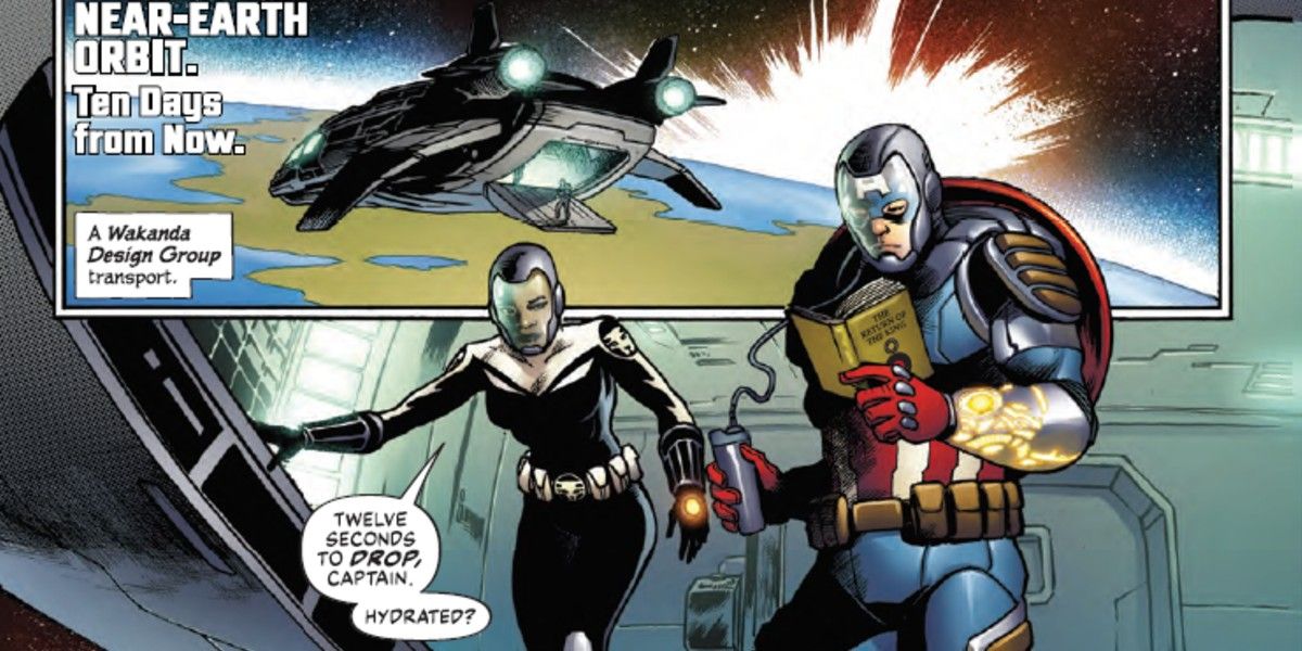 Captain America: Steve Rogers' Space Suit Takes Him Higher Than Falcon